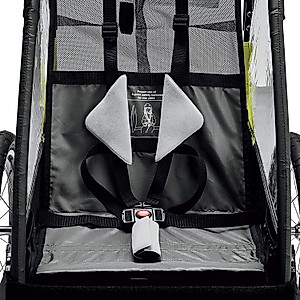 Allen Sports Deluxe Steel 1-Child Bicycle Trailer and Stroller, Green