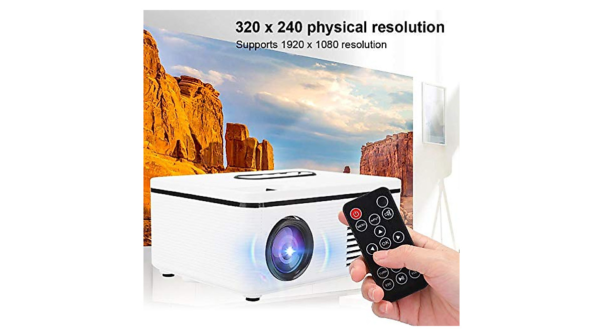 Portable HD 1080P Projector - 400 Lm WiFi Home Theater