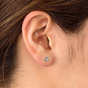 ComfyEarrings CZ 4mm Crystal Prong Stud Earrings