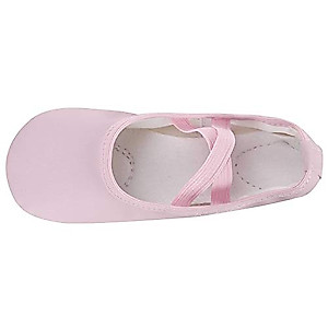 Dynadans Soft Leather Ballet Shoes/Ballet Slippers/Dance Shoes for Girls and Boys (Toddler/Little/Big Kid/Women)-Pink-12.5M Little Kid