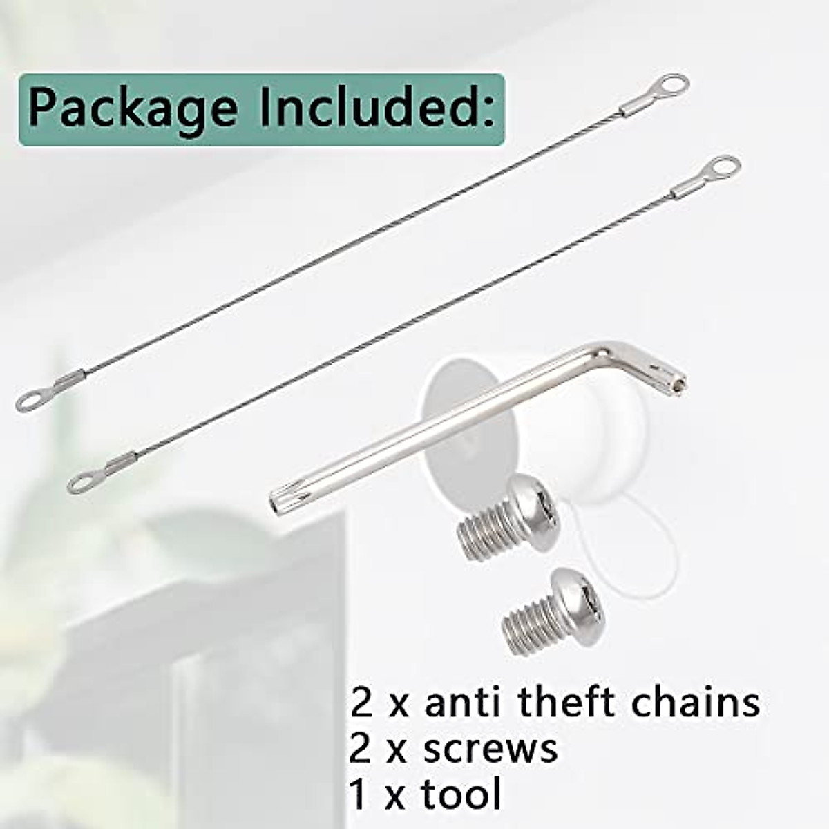 OYOCAM Anti-Drop Security Chain Nest Camera Mount Compatible with Google Nest Cam (Battery) Outdoor Camera Protect Bundle Function, 2 Pack (Cam Not Included)