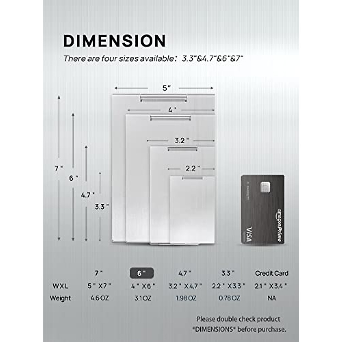 MIRRORNOVA Portable Folding Mirror, Ultra-Slim Durable Makeup Tabletop Mirror for Travel with Aluminum Shell, Large Size 6"