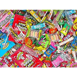 Bulk Sour Candy - Sour Candy Variety Pack - 2 Pounds - Extreme Sour Bulk Candies Mix - Individually Wrapped Candy Pinata - Assorted Candy for Goodie Bags - Sour Candy Party Favors for Kids