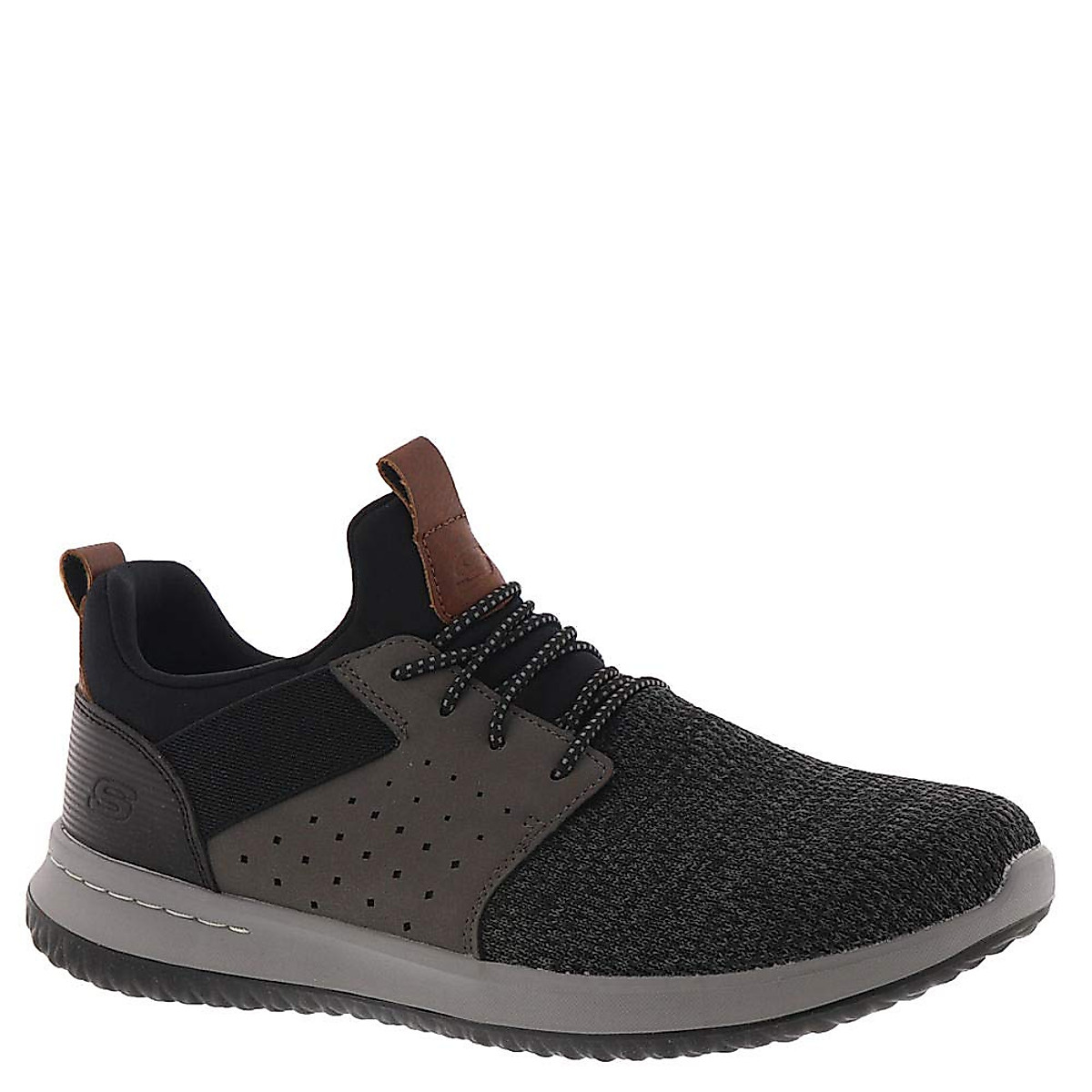 Skechers Men's Classic Fit-Delson-Camden Sneaker,black/Grey,10.5 M US