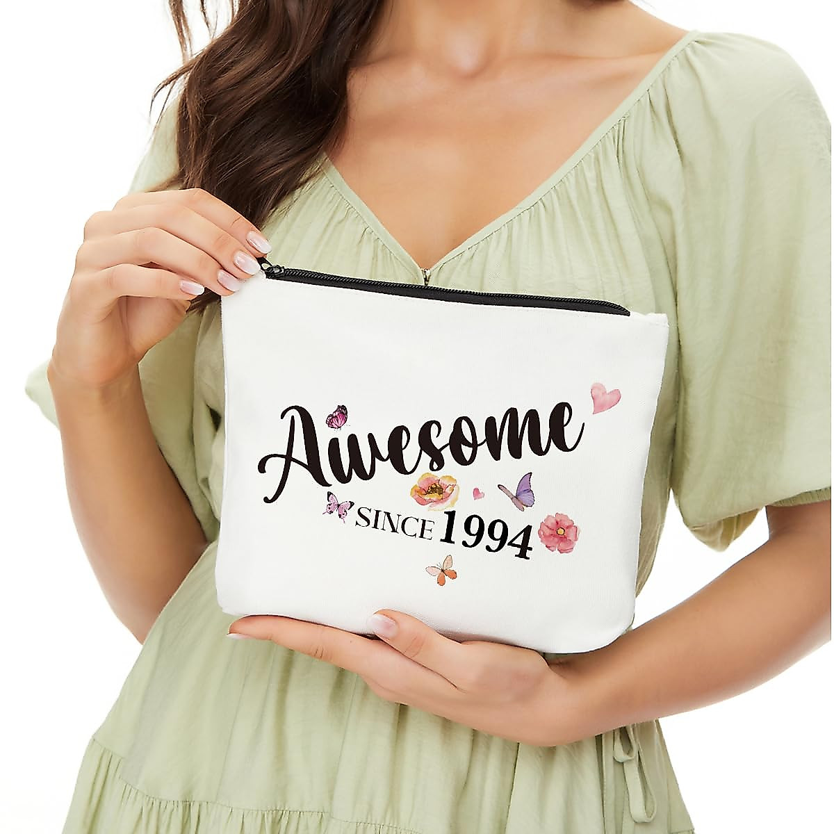 30th Birthday Gifts for Women, 30th Birthday Decorations Present for Women - Best 30 Year Old Birthday Gift Ideas for Wife, Sister, Friends, Coworker, Aunt, Boss Awesome Since 1994 Makeup Bag