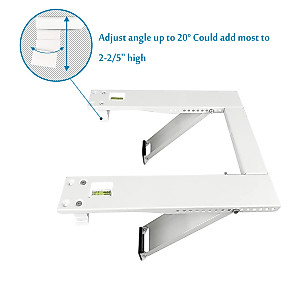 Qualward Air Conditioner Bracket Window AC Support Brackets - Heavy Duty with 2 Arms, Up to 180 lbs for 12000 to 24000 BTU AC Units