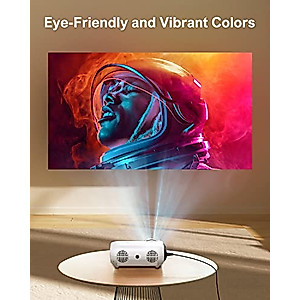 Movie Projector for Indoor, Native 1080P Projector with 10,000 lumens, ULTIMEA Home Projector Reduced 60% Noise, Bluetooth Projector Compatible with TV Stick/Laptop/HDMI/USB for Home Theater