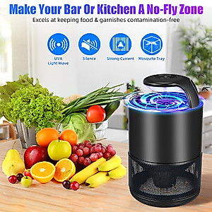 Fly Trap Indoor,Insect Traps Indoor,Automatic Fruit Fly Traps for Indoors Self-Activating Killer for Mosquitos,Gnats,Moths,Fruit Flies for Home,Bug Light Trap Indoor with Suction Bug Light Sticky Glue