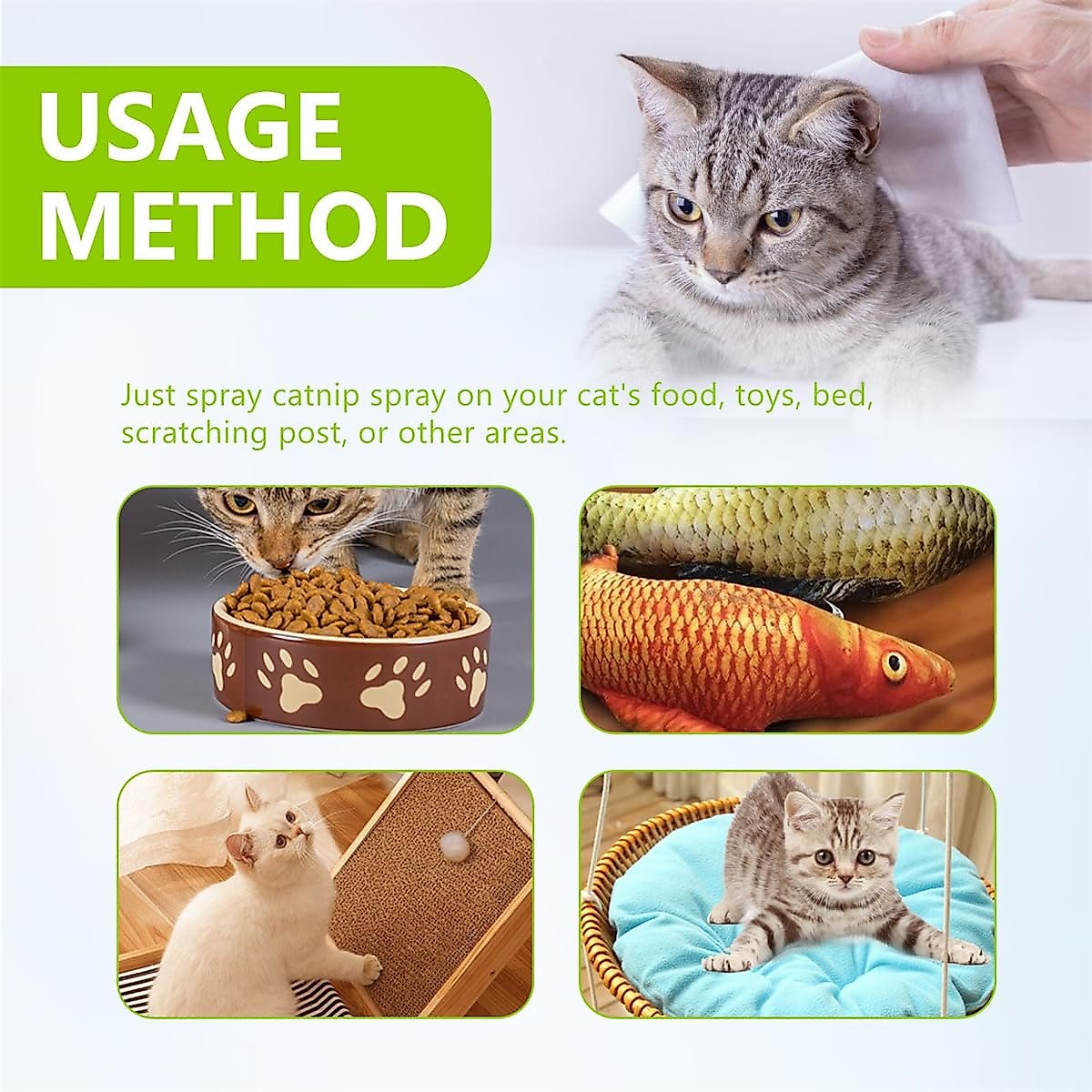 GRYPIT Joycat Spray, Herbal Cat Joy Spray, 100ml Pets Catnip Spray, Cat Scratching Spray Mist, Cat Anxiety Relief, Catnip Silvervine Blend, Catnip Oil for Cats,Anti Scratch Cat Spray (3 Bottle)
