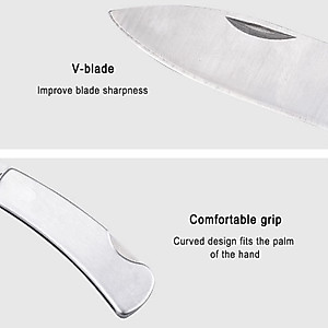 Kocpudu Paring Knife,all Steel Foldable Fruit Knife, All Steel Handle, Fruit Knife Small of Exquisite,small and Easy to Carry,suitable for Most Types of Vegetables and Fruits(3 Pieces)