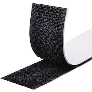 Double-Sided self-Adhesive Tape, 26Feet Extra Strong Double-Sided Adhesive with Fastener 0.8inch Wide self-Adhesive Adhesive pad with Loop Tape and Hook Tape (Black)