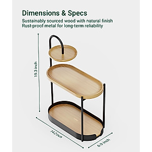 STARWARE 3 Tier Bathroom Organizer Countertop, Makeup Organizer Countertop for Vanity Storage & Home Decor, Exquisite Jewelry and Perfume Organizers for Dresser, Coffee Bar Organizer