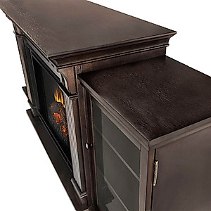 Real Flame Calie Electric Media Fireplace, Large, Dark Walnut