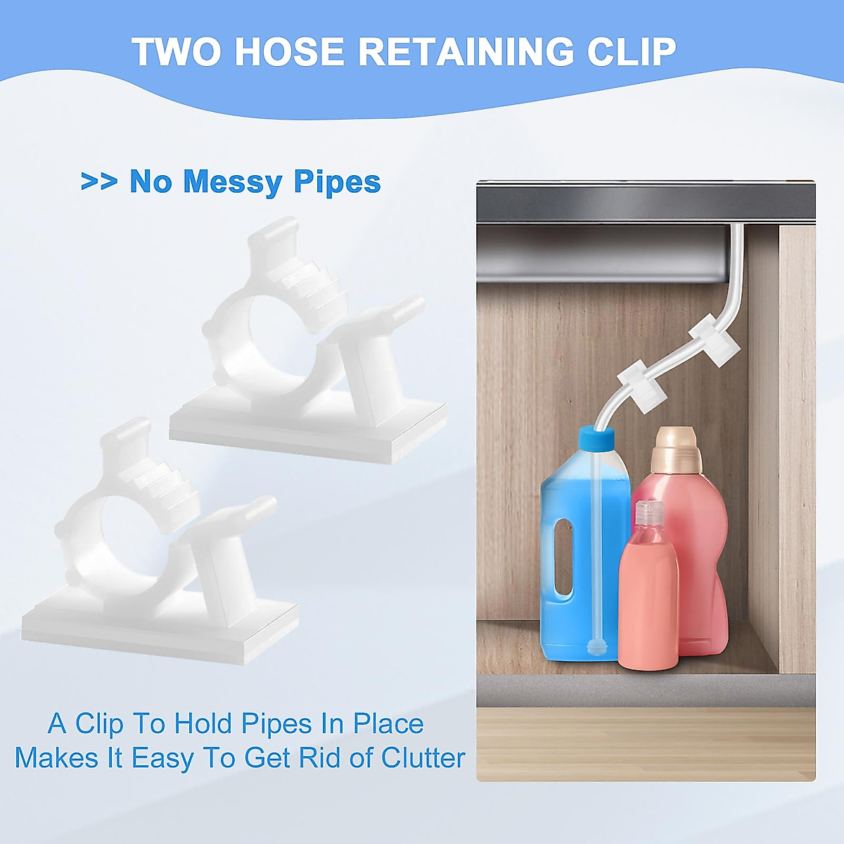 Xlajiao Sink Soap Dispenser Extension Tube Kit with Upgraded Check Valve, Premium 47" Under Counter Soap Dispenser Tube for Kitchen Sink, Powerful Suction, Never Fill The Little Bottle Again