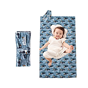 Baby Diaper Changing Pad Wipeable Portable Changing Pad, Foldable Travel Changing Mat for Baby, Newborns Toddlers Shower Gifts 2Pack（Star, 16"x27.6")