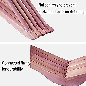 American Red Cedar Hangers 30 Pack, Wooden Suit Hangers with 360° Swivel Hook, Smooth Surface Slim Cedar Wood Coat Hangers, Great for Refresh Closet