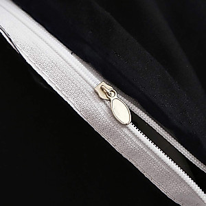 Heave 4Piece Dark Night Black Cat King Duvet Cover Set 3D Oil Animal Printed Bedding Queen Size Comforter Quilt Cover with 1 Flat Sheet and 2 Pillowcase