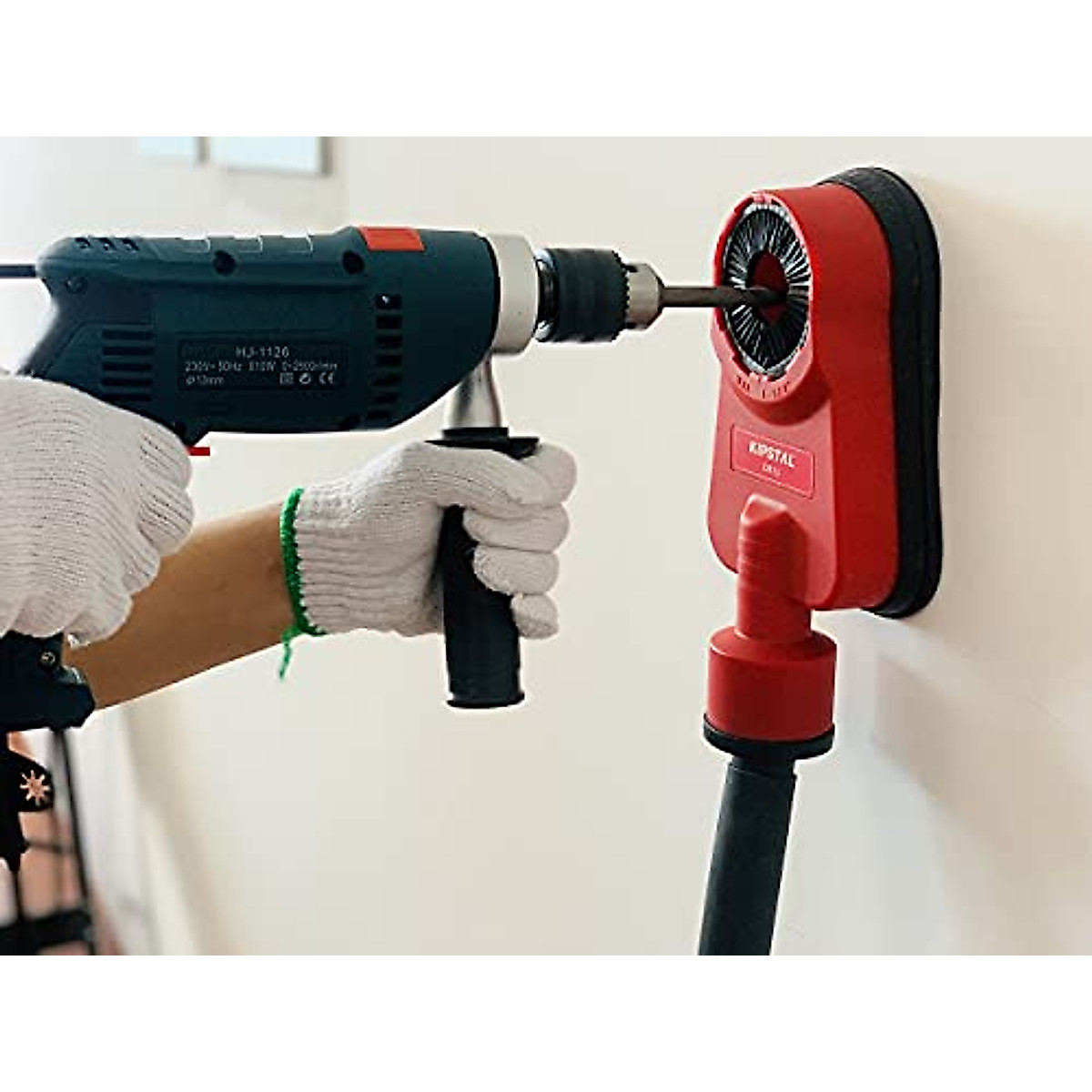 KIPSTAL Dust Shroud for Drill Max 2-5/8 Inch (70mm) Hammer Power Tool Attachment Universal Dust Extractor Adjustable