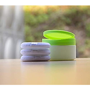 Baby Powder Puff Box Body After-Bath Powder Case Cosmetic Talcum Powder Container Dispenser wtih Powder Puff and Sifter(Green)