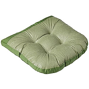 The Gripper Twill Jumbo XL Non-Slip Rocking Chair Cushion Set with Thick Padding, Includes Seat Pad & Back Pillow with Ties for Indoor Living Room Rocker, 17x17 Inches, 2 Piece Set, Green