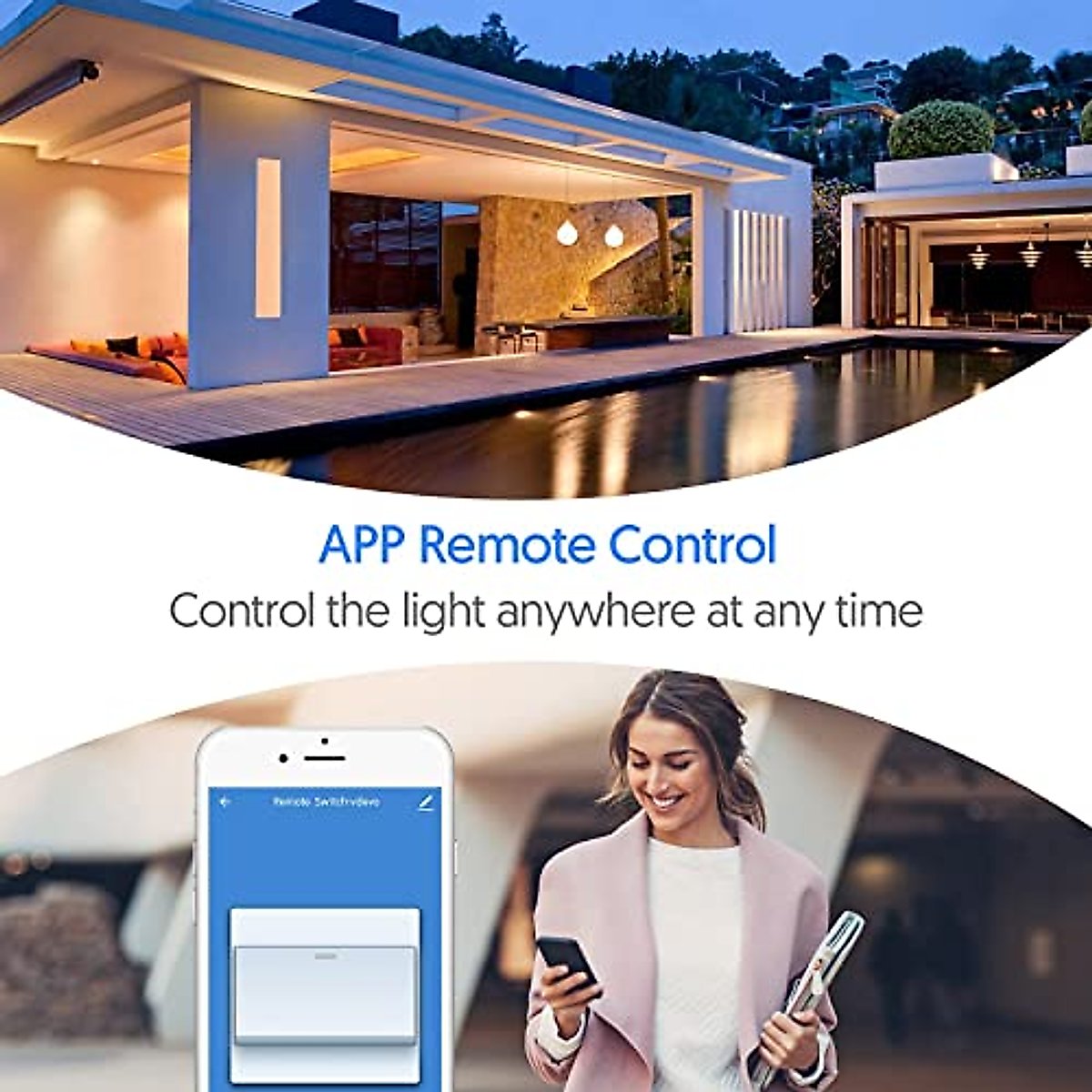 WiFi Light Switch, Wireless Smart Switch Alexa Remote Control, Avatar Controls Electrical Switch for Smart Home, DIY Your Household Appliances