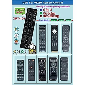 New Nettech XRT100 Universal Remote Control for All VIZIO BRAND TV, Smart TV - 1 Year Warranty