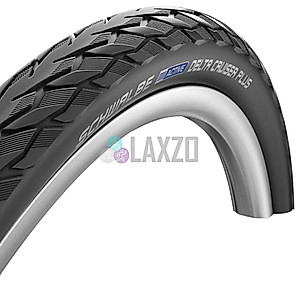 Schwalbe Delta Cruiser Plus HS 431 SBC Bicycle Tire - Wire Bead (Black-Reflex - 28 x 1 1/2)