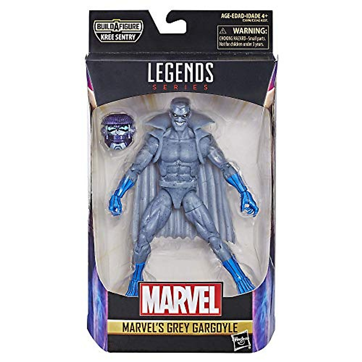 Marvel Captain Marvel 6" Legends Grey Gargoyle Figure for Collectors, Kids, & Fans