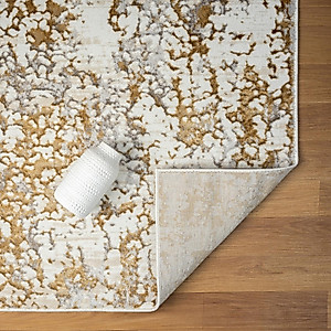 LUXE WEAVERS Modern Abstract Textured Patterned Area Rug,Gold,8'X10'