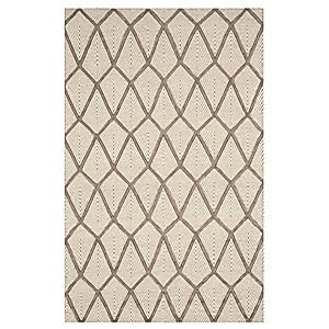 EORC Gray Handmade Wool Xavier Rug Elegant Area Rug for Adding Modern Sophistication and Comfort to Your Living Room, Bedroom, or Office Décor