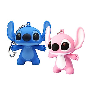 2PCS Murine And Angel Keychain Cartoon Key Chains for Kids Girls Boys Cartoon Couple Keychain for Keys Bag Phone Cartoon Keychain Gift for Birthday Christmas New Year Kids Keychains For Backpacks