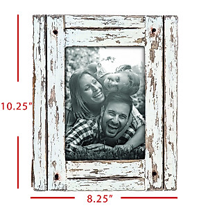 Foreside Home & Garden FFRD06209 5X7 Heartland Photo Frame White