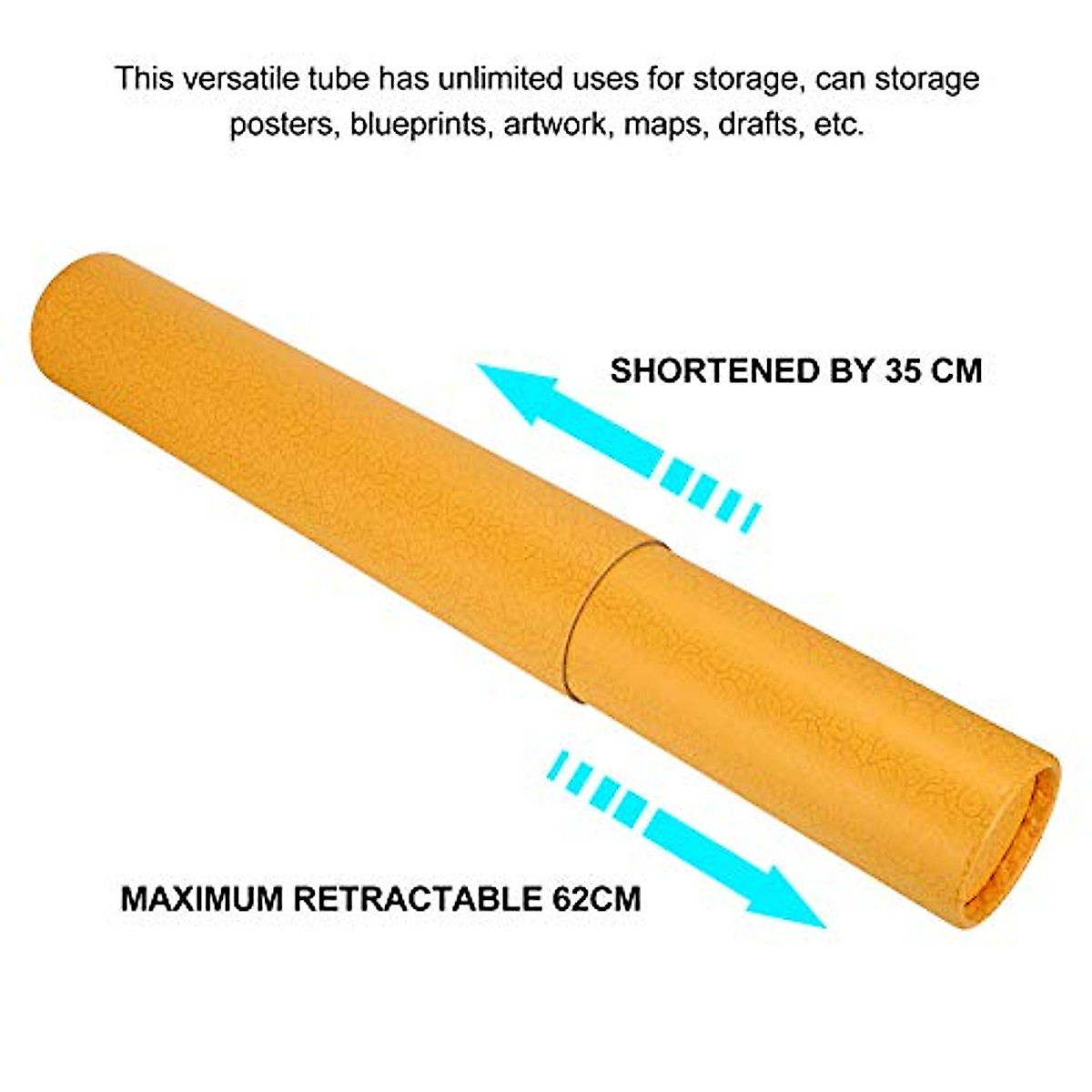 EXCEART Documents Storage Tubes Document Poster Tube Paper Storage Tube for Blueprints Prints Posters Targets Artworks and Drawings Yellow Drafting Tube