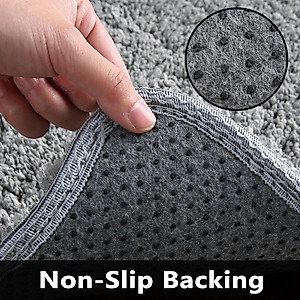 Memoryfield Ultra Soft Rug for Living Room 5x8 Solid Shaggy Area Rug Furry Rug for Kids Room Plush Bedroom Area Rug Shag Rug Nursery Fluffy Rug, 5' x 8' Grey