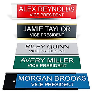 2" x 8" Custom Engraved Name Plate with Square Corners