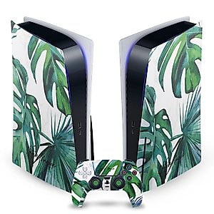 Head Case Designs Officially Licensed Nature Magick Green Art Mix Vinyl Faceplate Sticker Gaming Skin Decal Cover Compatible With Sony PlayStation 5 PS5 Disc Edition Console & DualSense Controller