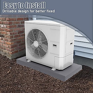 Flamorrow Mini Split Pad for Ductless Mini Split Air Conditioner Heat Pump Systems, 38 x 18 x 3 inches Plastic Equipment Pad for Outdoor Condenser Units