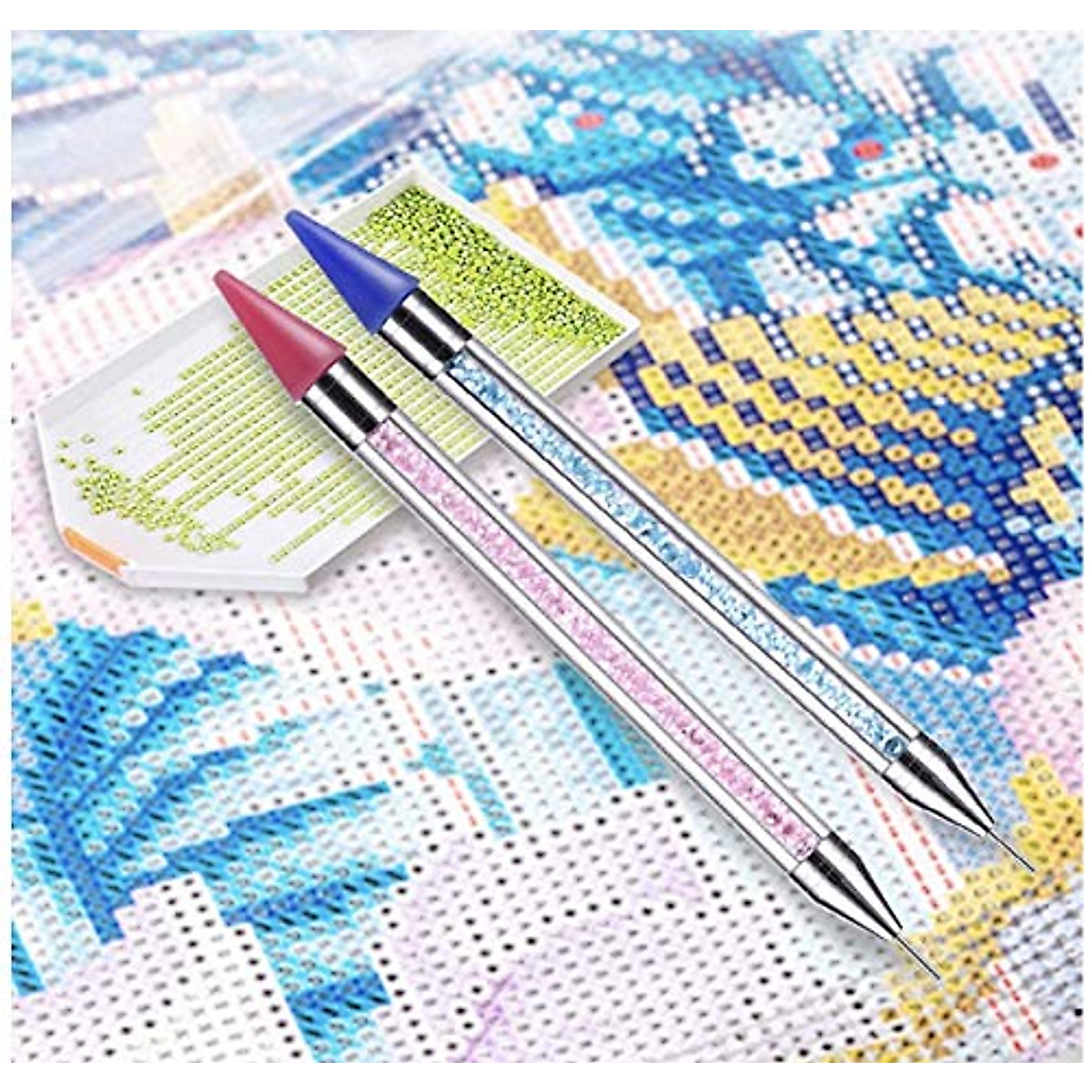 Diamond Painting Pens, 2Pack, No Wax Needed, Diamond Art Pen/Tools, Self-Stick Drill Pen, Specialty Design 5D DIY Painting with Diamonds Accessories Kits by DPG-The Diamond Painting Group