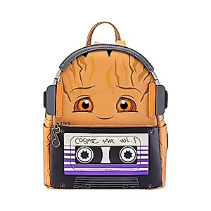 Loungefly Marvel: Guardians of The Galaxy - Groot with Headphones Backpack, Amazon Exclusive, Multicolor (MVBK0250)