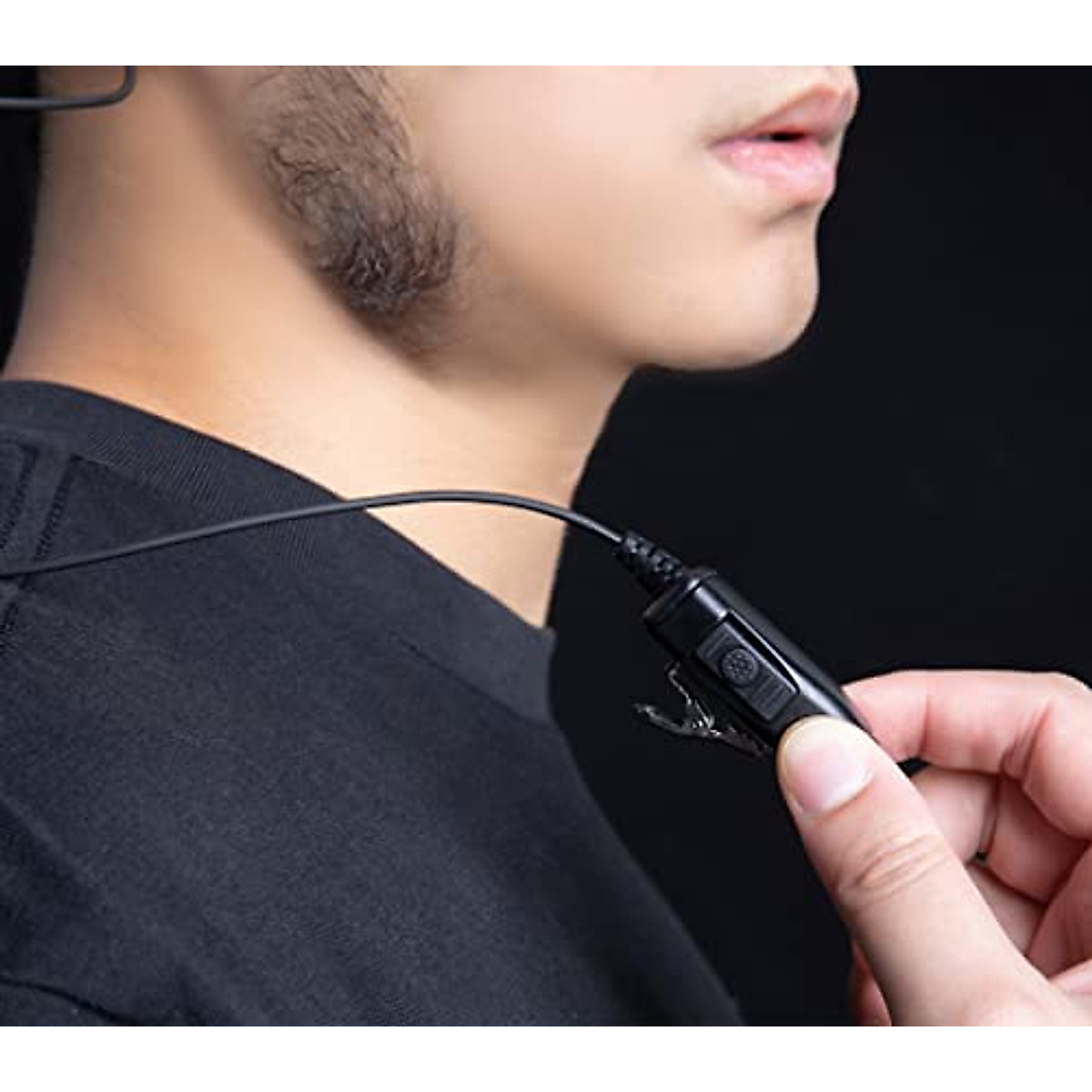 SHON Radio Law Enforcement earpiece - Walkie Talkie Headphones with Clear Mic and Speaker, Flexible G Type Swivel Ear Hook,Two Way Radio earpiece for Kenwood Police Walkie Talkies