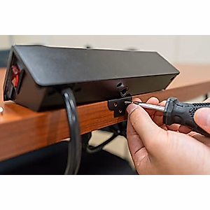 Woods 41322 DSKTOP, 3-Out USB PERM, 350J, 6' Surge Protector Strip, Black