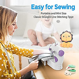 KPCB Tech Mini Sewing Machine for Beginners with 42 PCS Sewing Kit