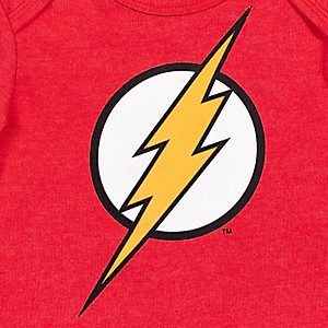 WARNER BROS. Justice League Superman Batman Flash Baby 3 Pack Long Sleeve Bodysuit