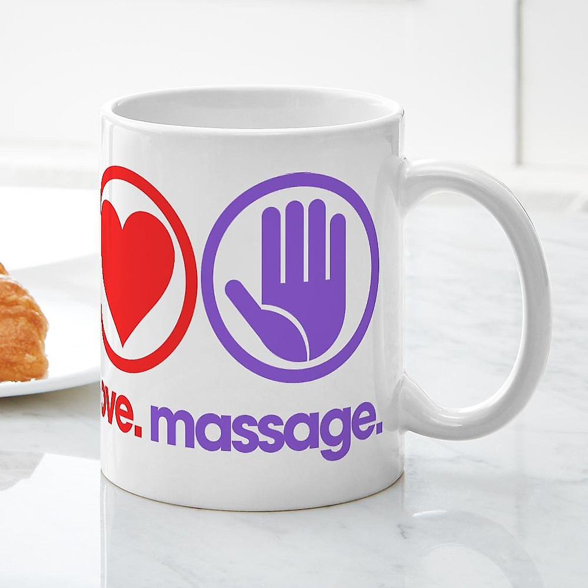 CafePress Peace Love Massage Ceramic Coffee Mug, Tea Cup 11 oz