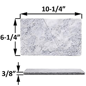 Rectangular Marble Vanity Tray for Counter, Bathroom, Dresser, Nightstand or Desk, 10-1/4" x 6-1/4"