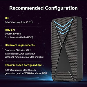 Retro Game Console HDD 2T Built in 4280 Retro Games, 18 Large-Scale Emulator Console, Launchbox Game System for Win 8.1/10/11 Plug and Play, Up to 6GB/s, 5400 RPM