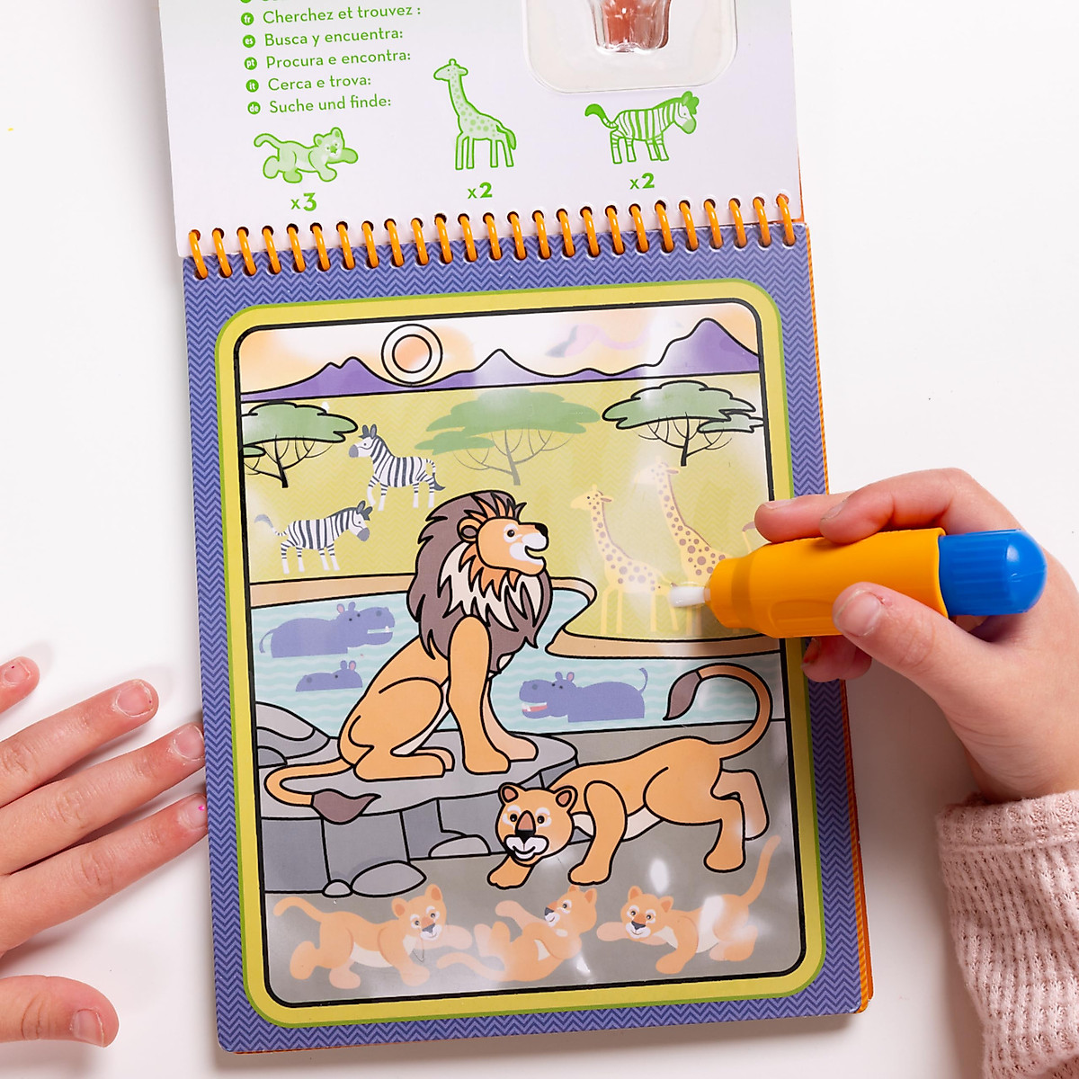 Melissa & Doug On the Go Water Wow! Reusable Water-Reveal Activity Pad - Safari - FSC Certified