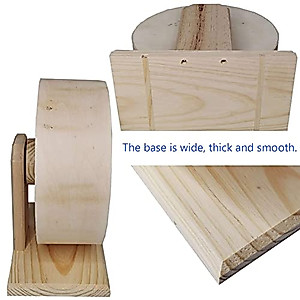 Hamster Wooden Wheels, Small Pets Silent Running Wheel 8.27" in Diameter, Mute Exercise Spinner Non Slip Hamster Cage Accessories Toys for Syrian Hamster Gerbil Guinea Pig