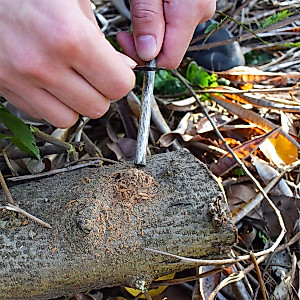 makstore Fire Starter 1/2"x5" Flint Steel Ferro Rod Survival kit with Multitool Fire Striker and Paracord for Camping, Hiking, Backpacking (Army Green)