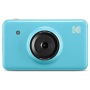 Zink Kodak Mini Shot Wireless Instant Digital Camera & Social Media Portable Photo Printer, LCD Display, Premium Quality Full Color Prints, Compatible w/iOS & Android (Blue)